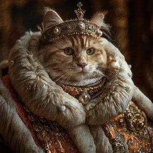 Regal Pet Portrait, Custom Royal Pet Portrait From Photo, Renaissance ...