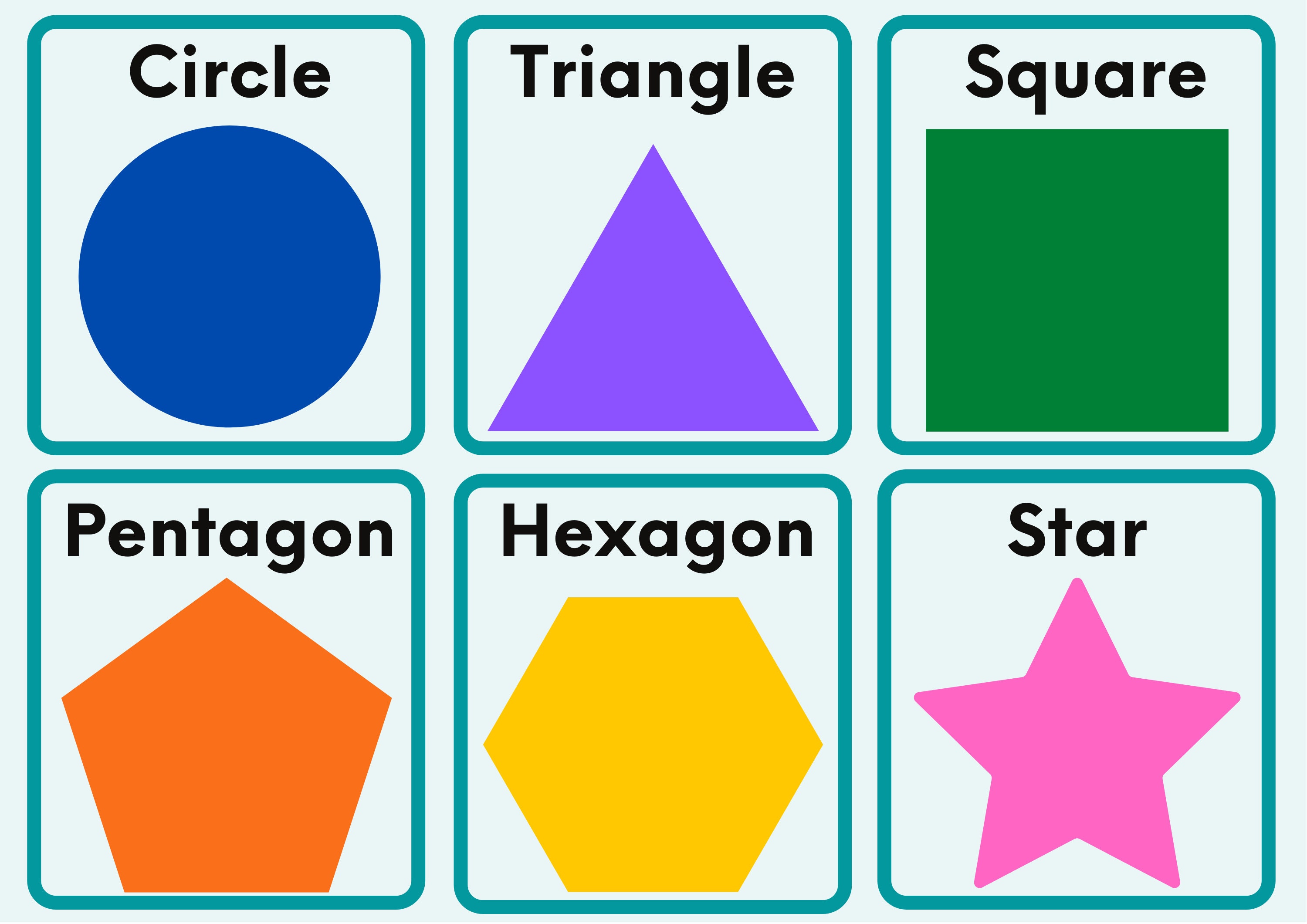 Flash Cards Numbers Colours & Shapes - Etsy UK