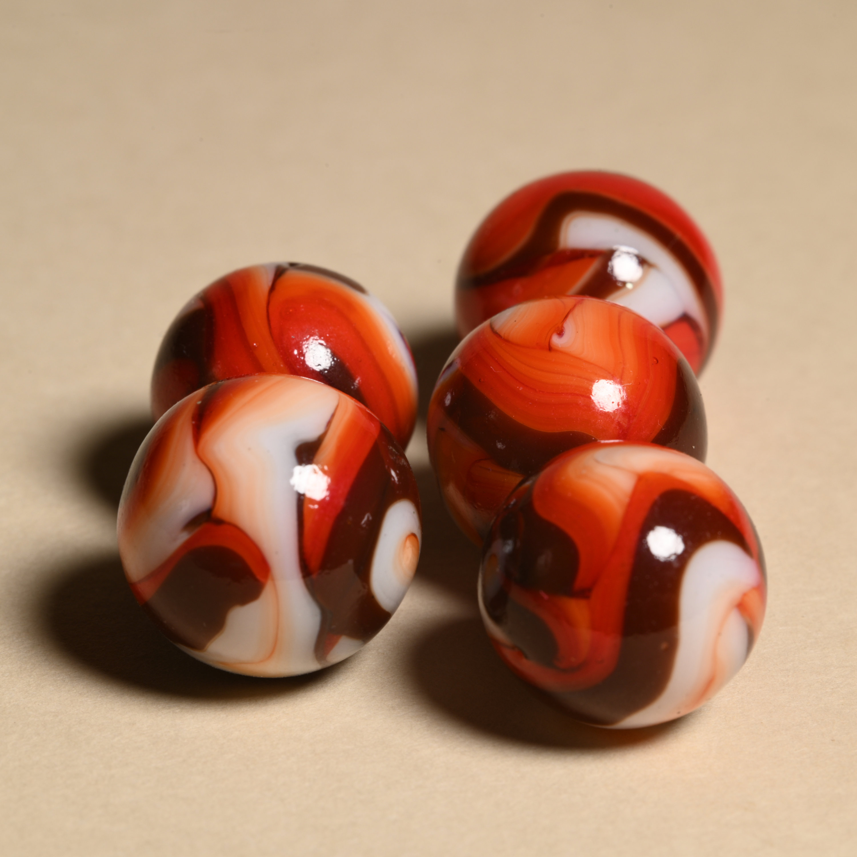 Sammy's Mountain Marbles A-B Run. Set of Five Red White - Etsy