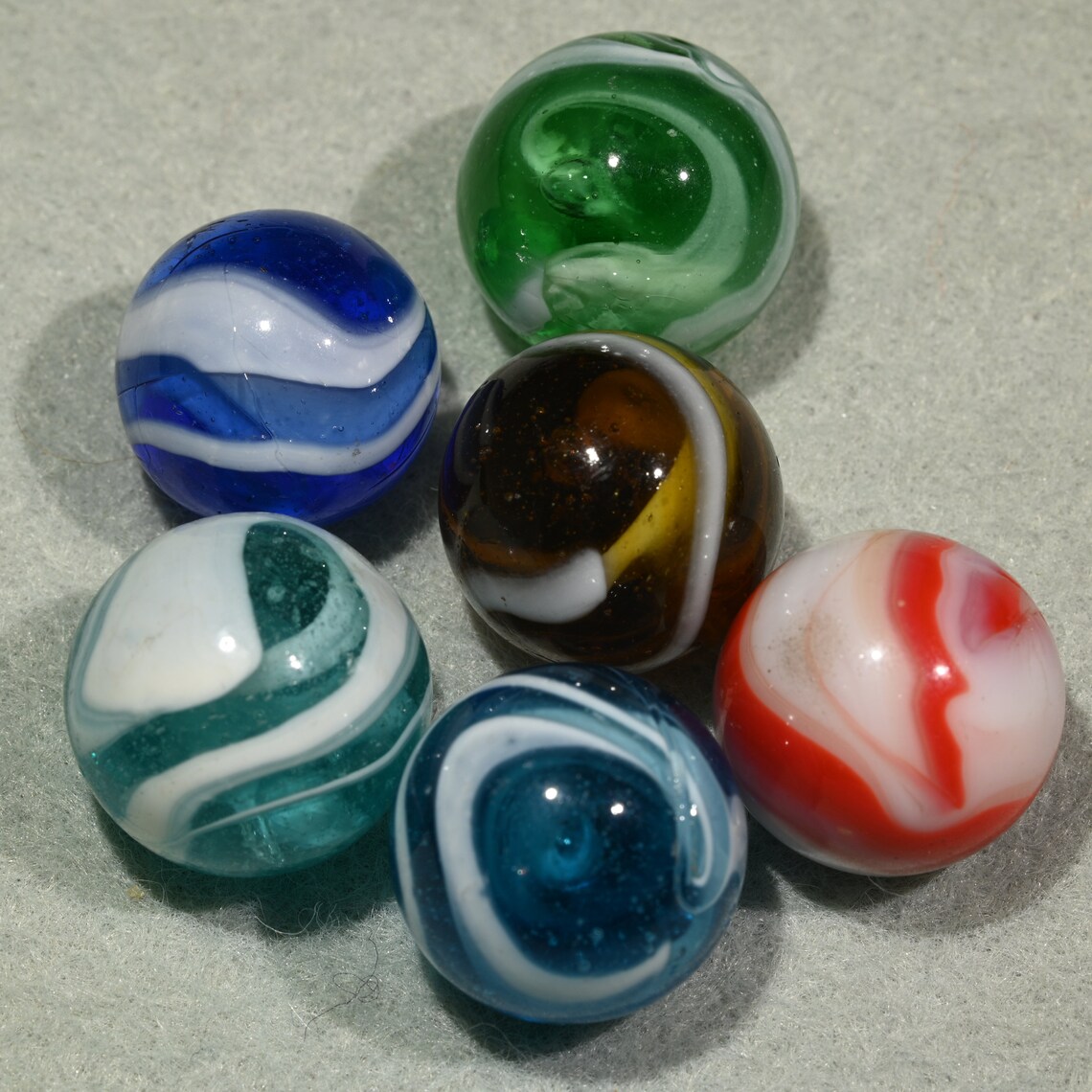 Transitional Marbles Yasuda Japanese Crease Pontil Varied | Etsy