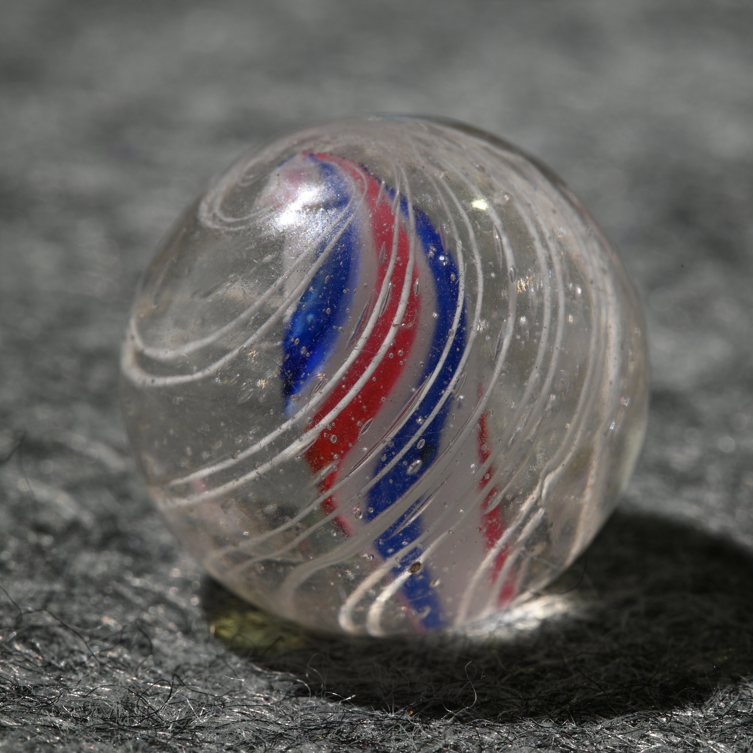 Hand-Made Solid Core Marble Barber Pole design 3/4 Shooter. German ...