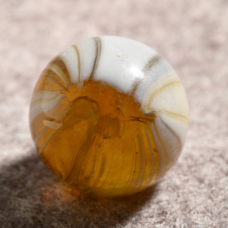 Vintage German Two Seam Slag Machine-made Marble. Honey Amber - Etsy