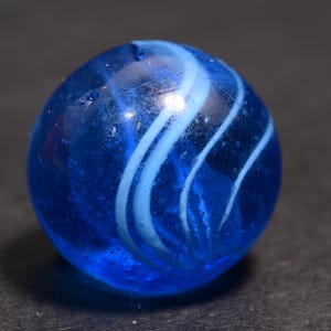 Coreless Swirl Antique German Handmade Marble Beautiful Cobalt Base ...