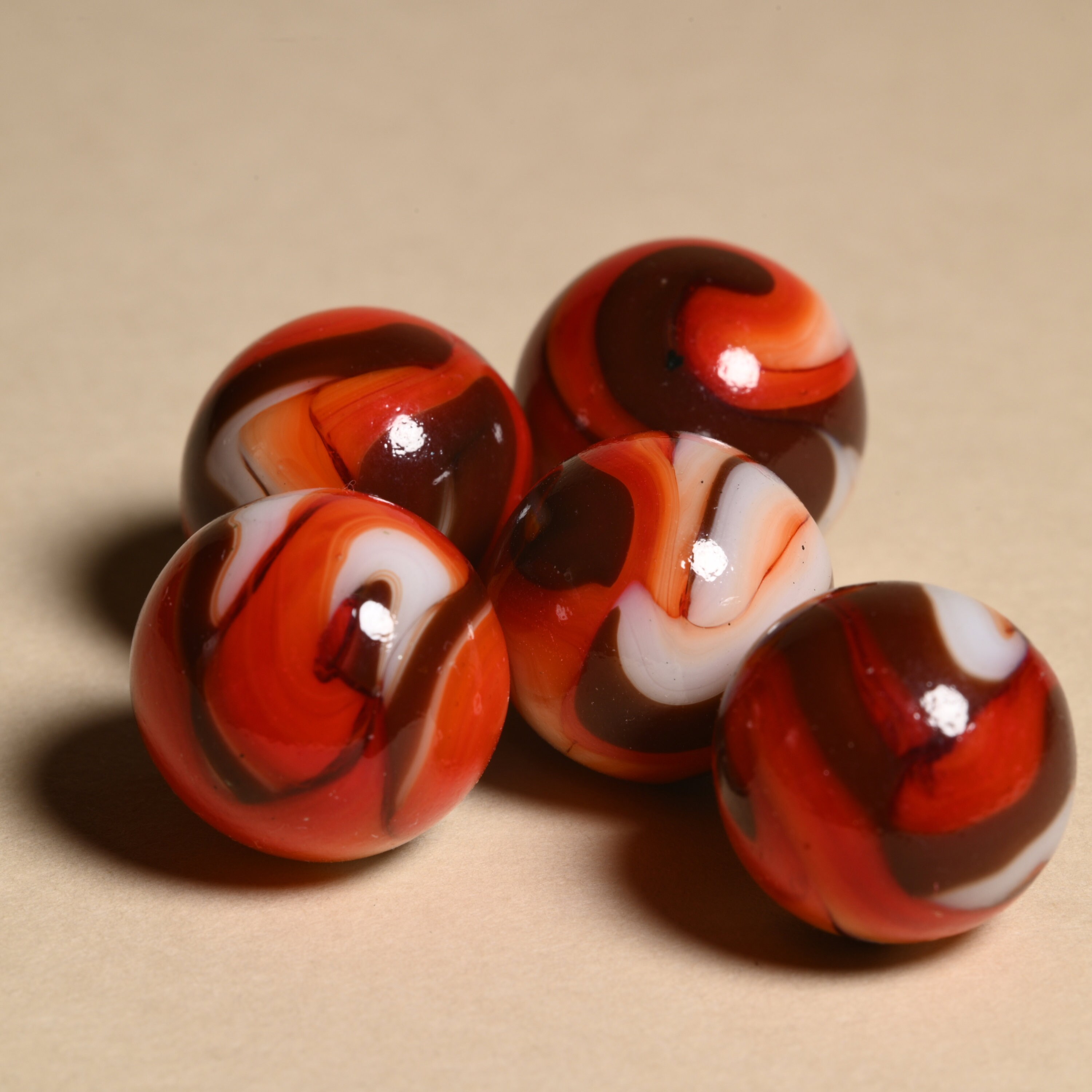 Sammy's Mountain Marbles A-B Run. Set of Five Red White - Etsy