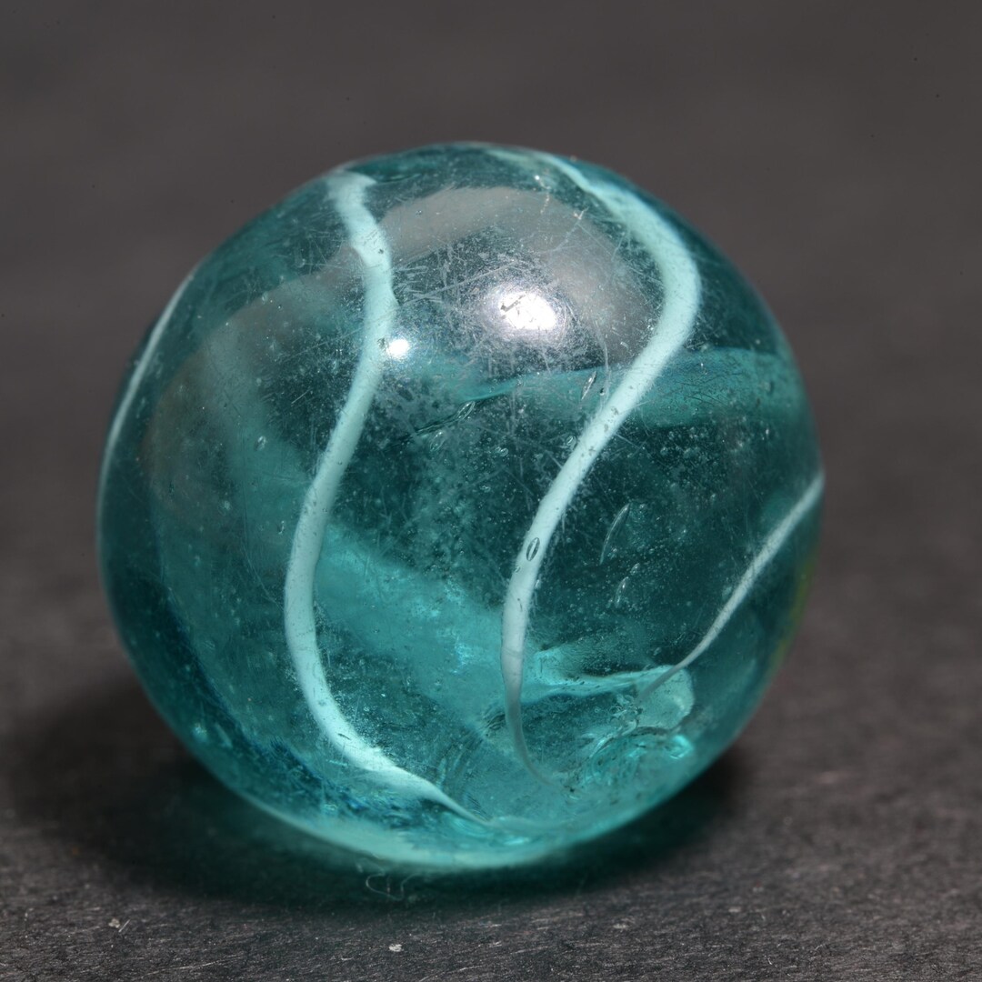 Coreless Swirl Antique German Handmade Marble Ocean Teal With Elegant ...