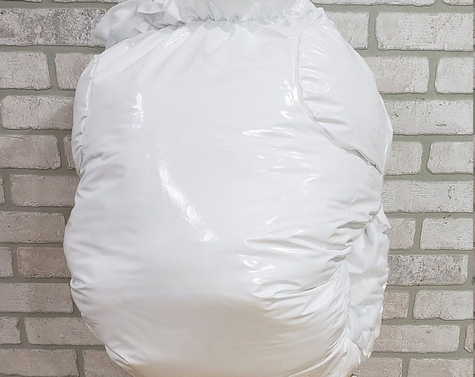 ABDL Diaper Shiny White Vinyl - Etsy