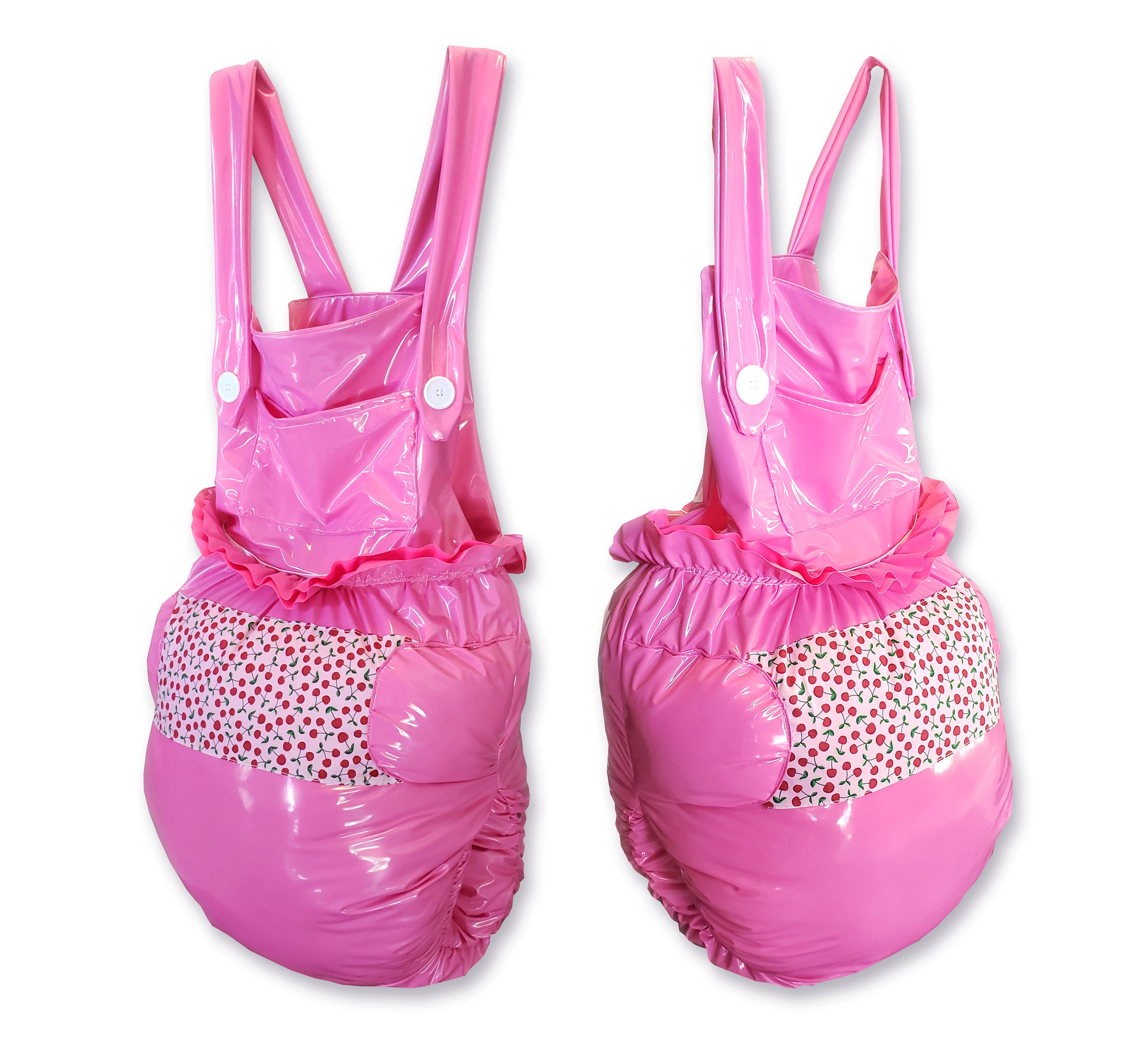 ABDL Romper Oof Poof Costume Pink Vinyl cherry Pattern - Etsy UK