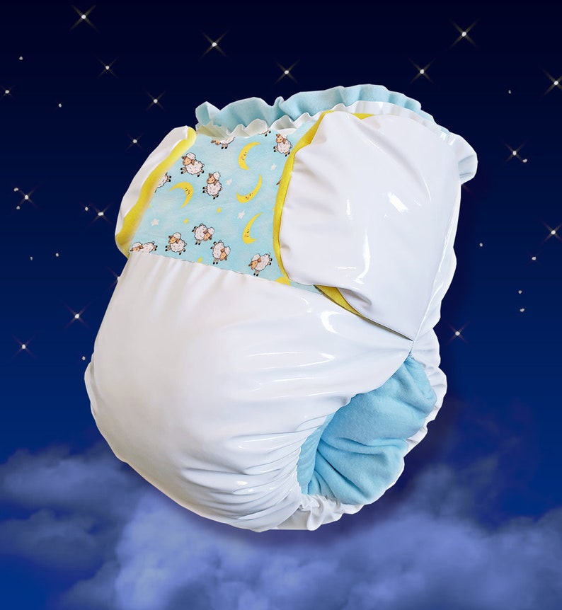 ABDL Diaper Sleepy Time Shiny Oof Poof Costume Diaper Piece - Etsy