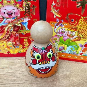Chinese Dragon Peg Doll, Chinese New Year, Chinese New Year 2024, Lunar ...