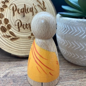 Buddhist Monk Peg Doll, Multicultural Dolls, World Religions, Inclusive ...