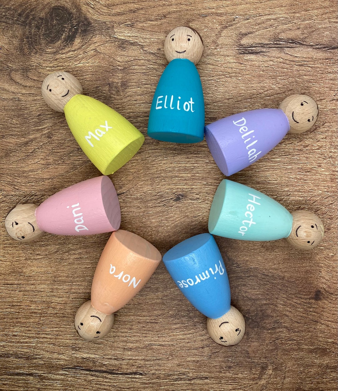 Registration Peg Dolls, Personalised Rainbow Peg Doll, Self ...
