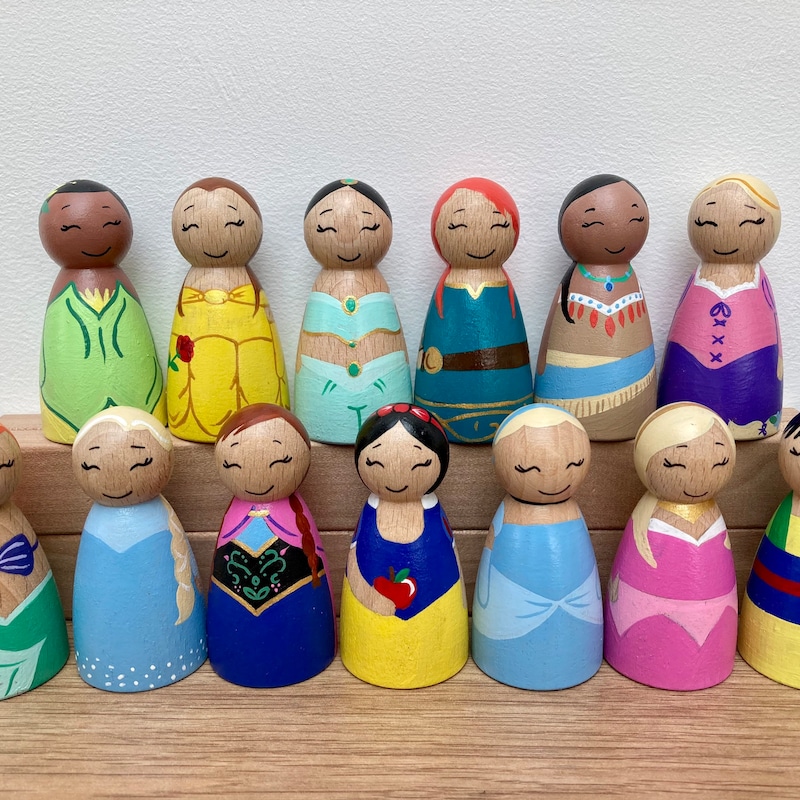 Wooden Peg Dolls - Etsy UK
