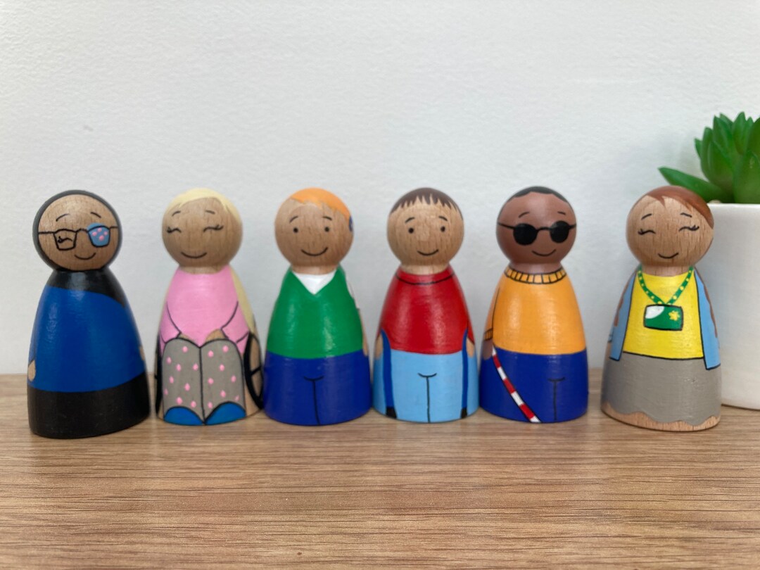 Inclusive and Diverse Peg Dolls, Diverse Peg Dolls, Multi-cultural Peg ...