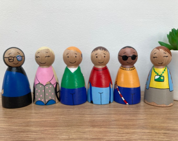 Guys and Girls of the Globe Multicultural Peg Dolls Learning Wooden ...