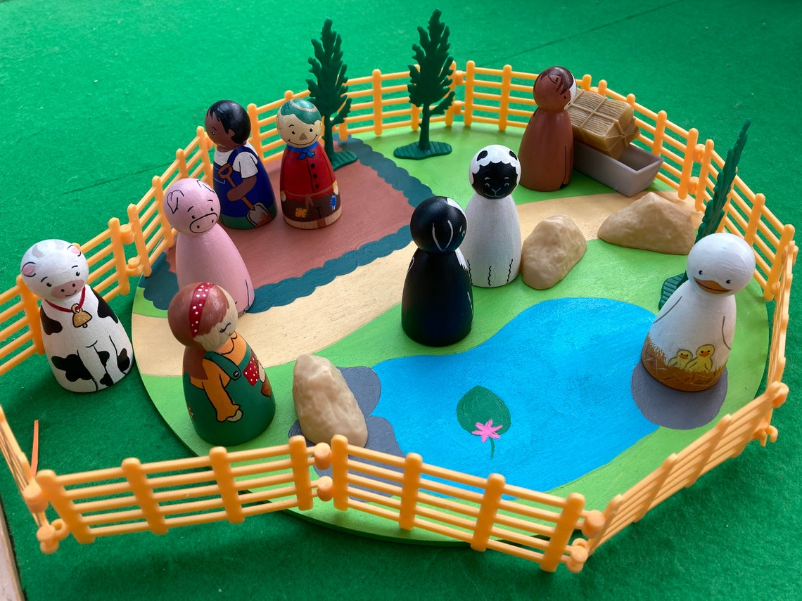 Farm Peg Dolls, Farm Toys, Scarecrow Peg Doll, Animal Footprints ...