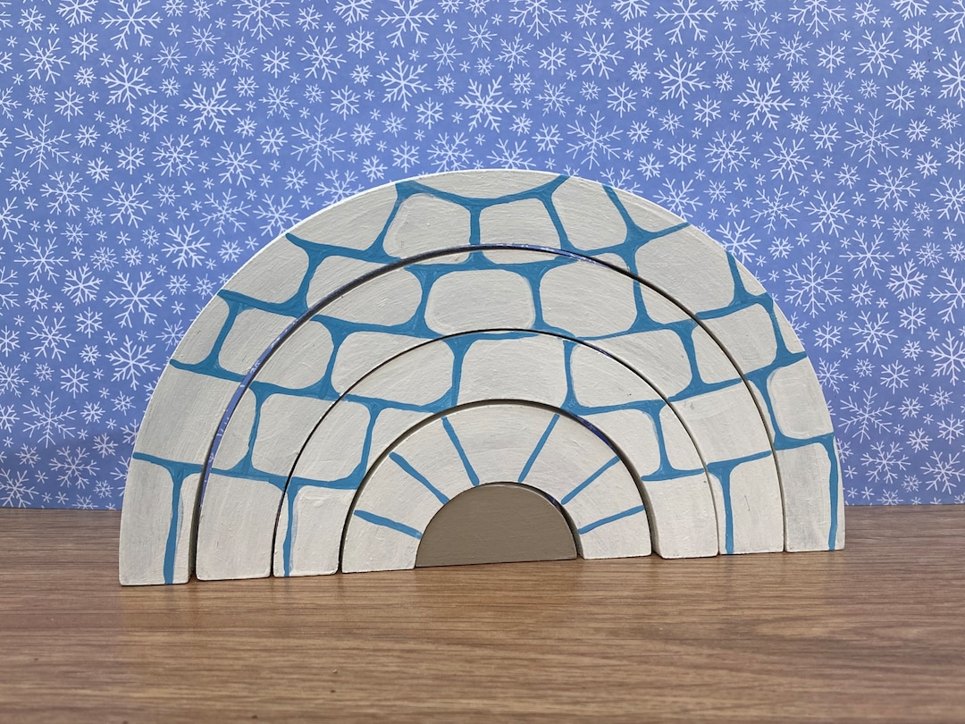 Stacking Igloo, Polar Play Set, Inuit Toys, Montessori Toys ...