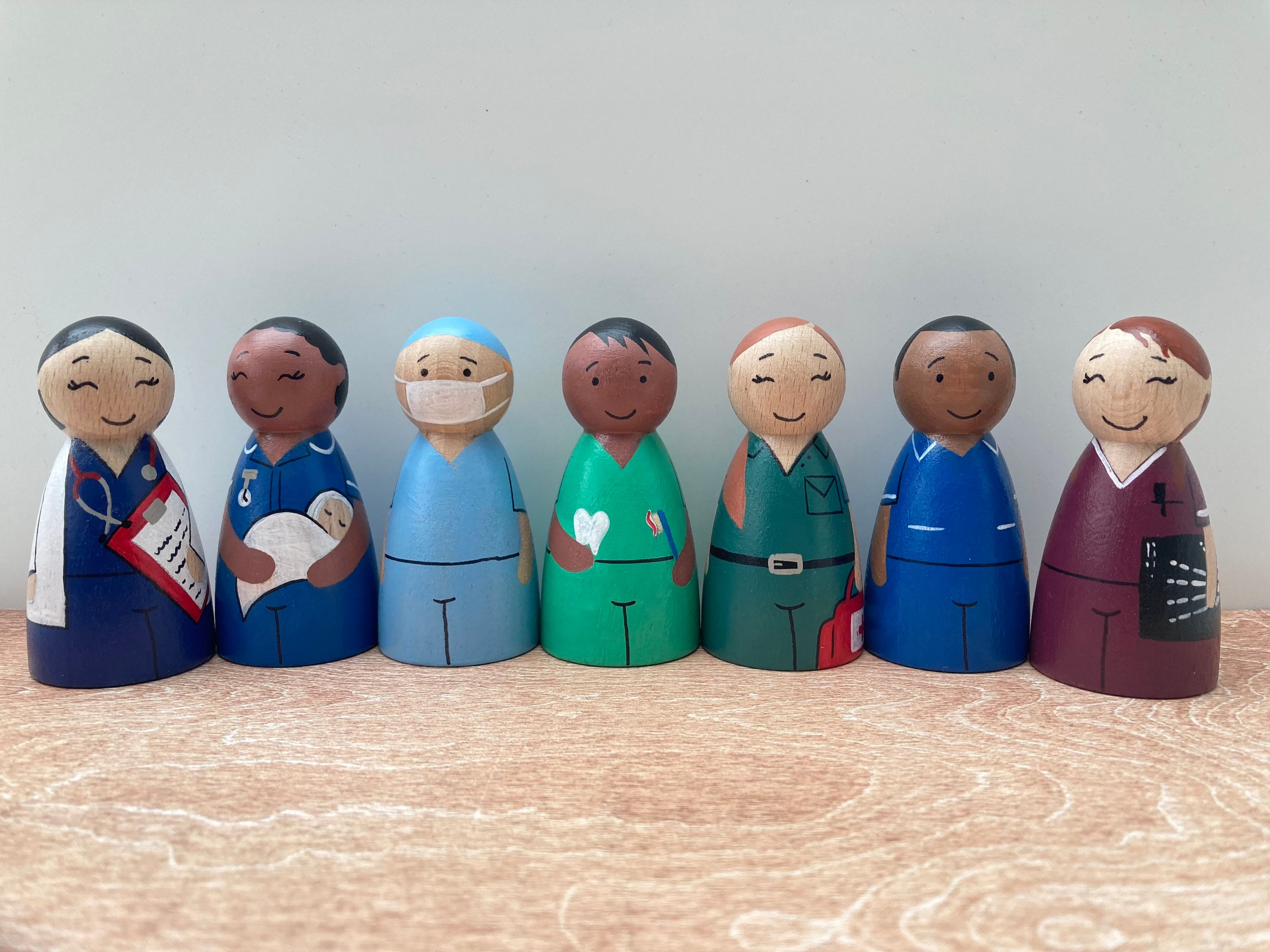 People Who Help Us Peg Dolls, Occupation Toys, Montessori, Waldorf ...