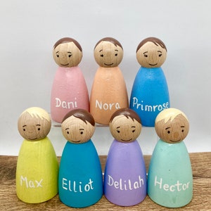 Registration Peg Dolls, Personalised Rainbow Peg Doll, Self ...