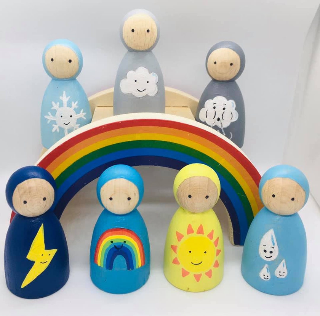 Weather Peg Dolls, Weather Resources, Montessori Toys, Imaginative Play ...