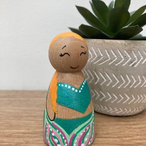 Mermaid Peg Dolls, Under the Sea Play Set, Ocean Themed Toys, Wooden ...