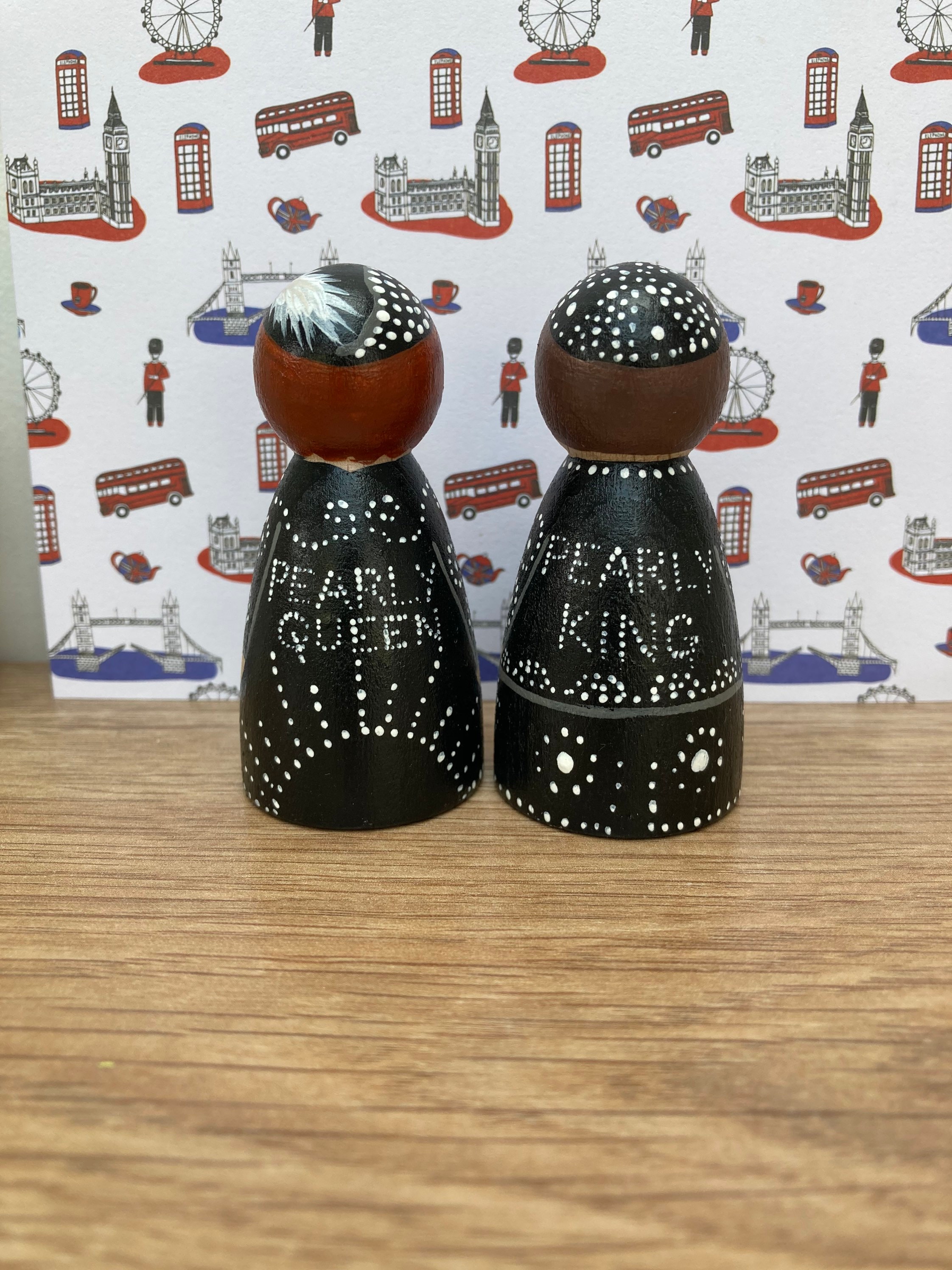 Pearly King and Queen Peg Dolls, Pearlies, Pearly King and Queen ...