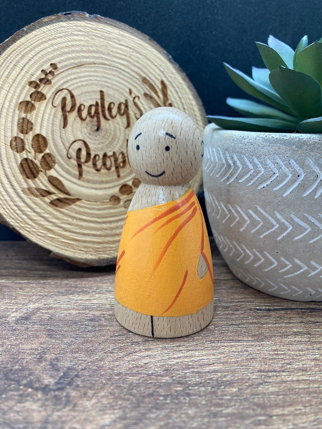 Buddhist Monk Peg Doll, Multicultural Dolls, World Religions, Inclusive ...