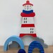 Stacking Lighthouse and Peg Dolls, Lighthouse Toy, Wooden Lighthouse, Small World Play, Seaside ...