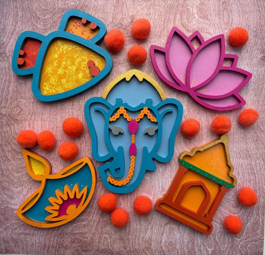 Diwali Sensory Trays, Tinker Trays, Sorting Toy, Wooden Resources ...