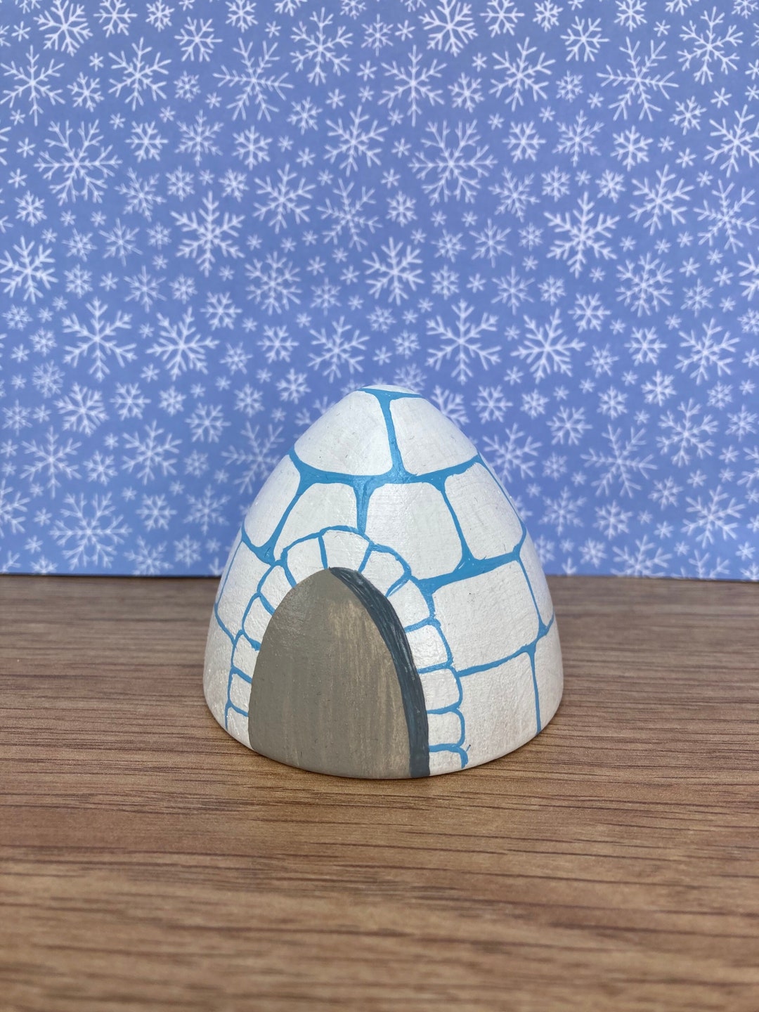 Wooden Igloo Toy, Polar Play Set, Inuit Toys, Wooden Peg Dolls ...
