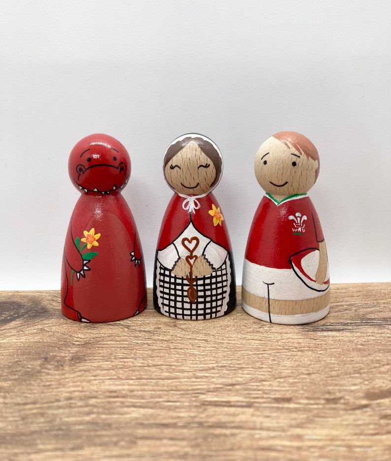 St David’s Day Peg Doll, Welsh Dragon, Welsh Lady, Welsh Traditional ...