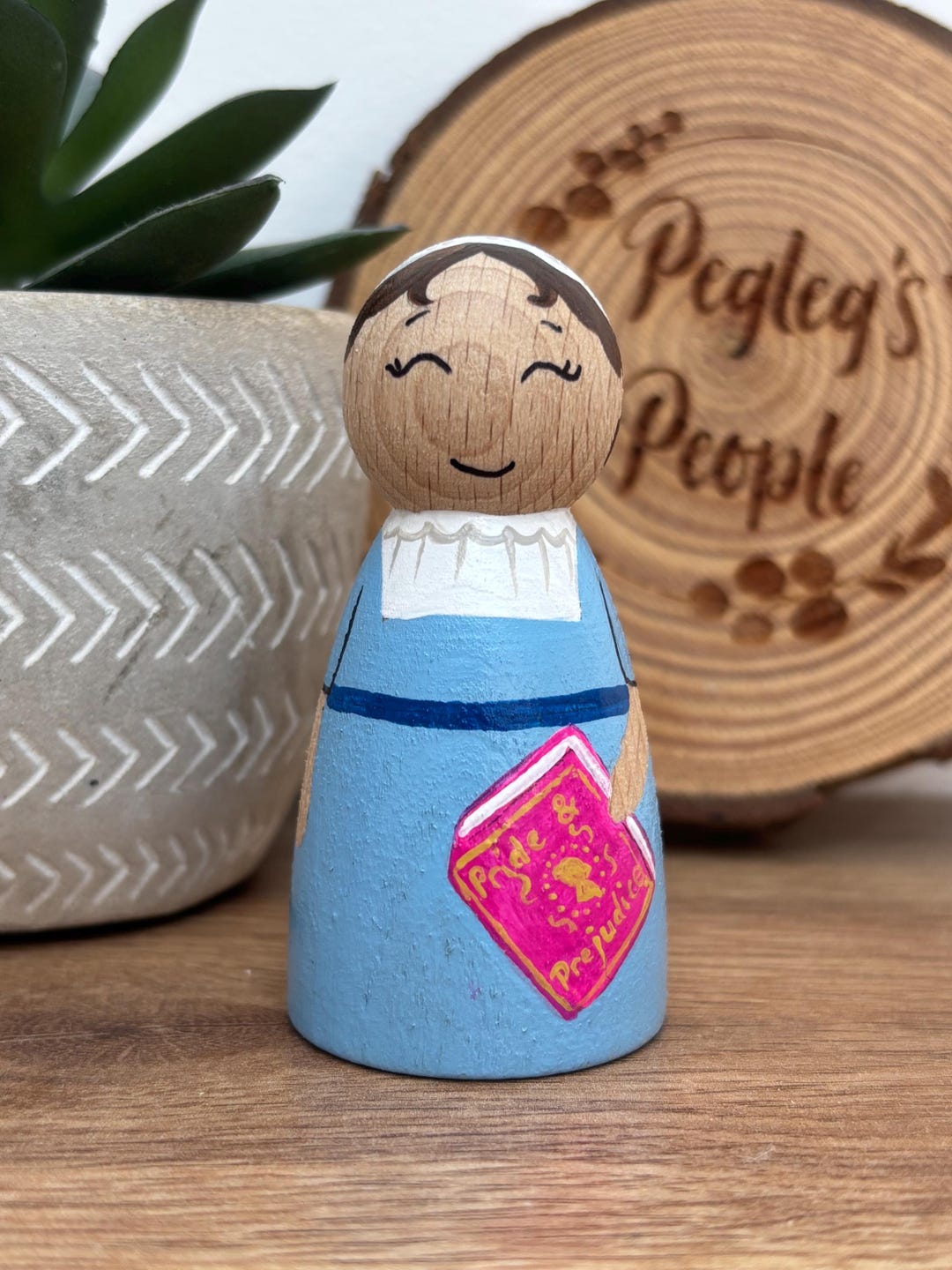 Jane Austen Peg Doll, Inspirational Women, Educational Toy, Little ...