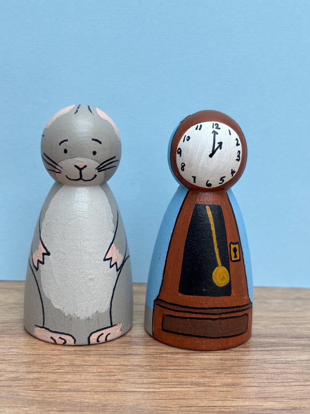 Hickory Dickory Dock Peg Dolls, Nursery Rhyme Set, EYFS, Early Years ...