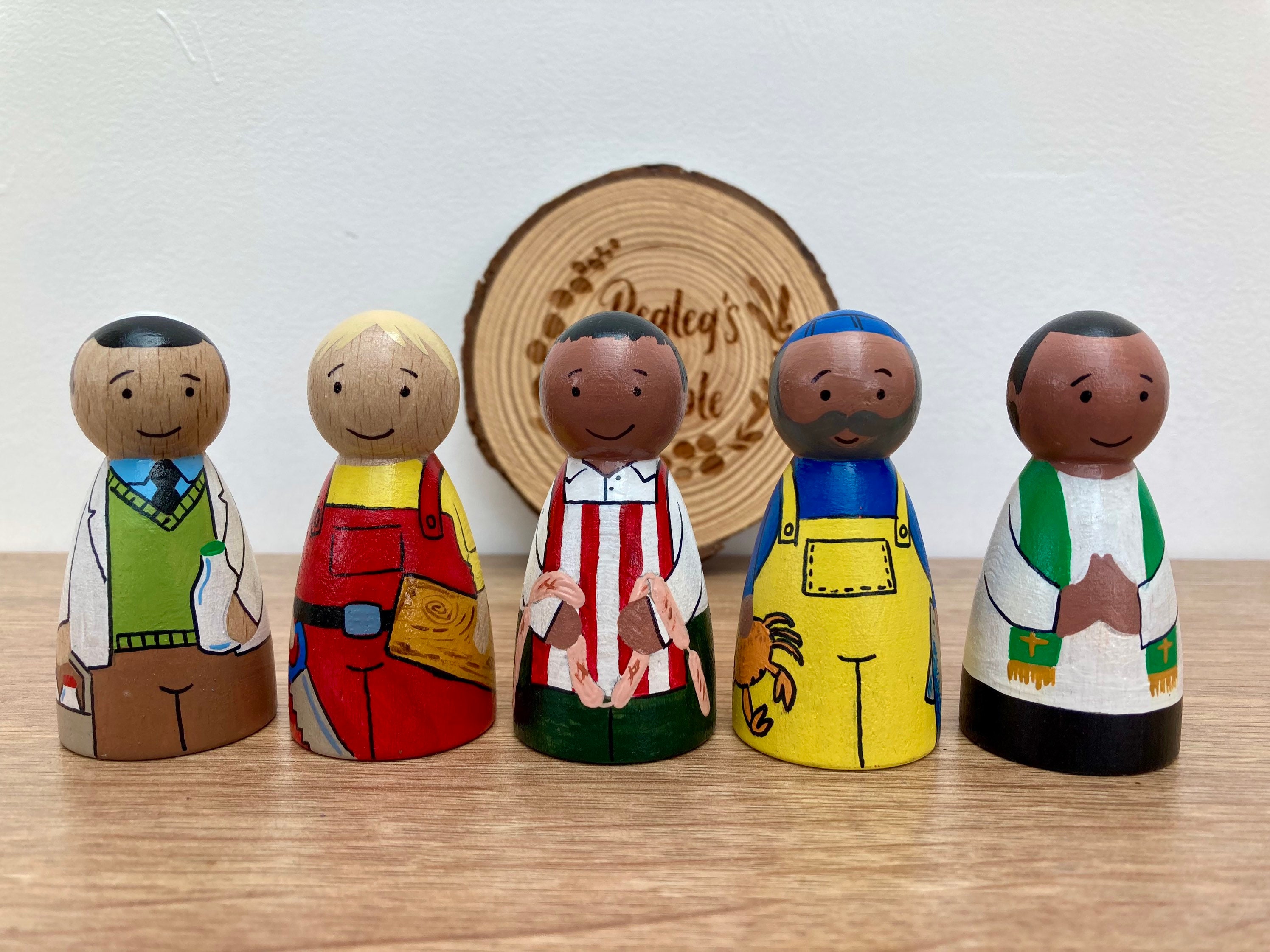 People Who Help Us Peg Dolls, Occupation Toys, Montessori, Waldorf ...
