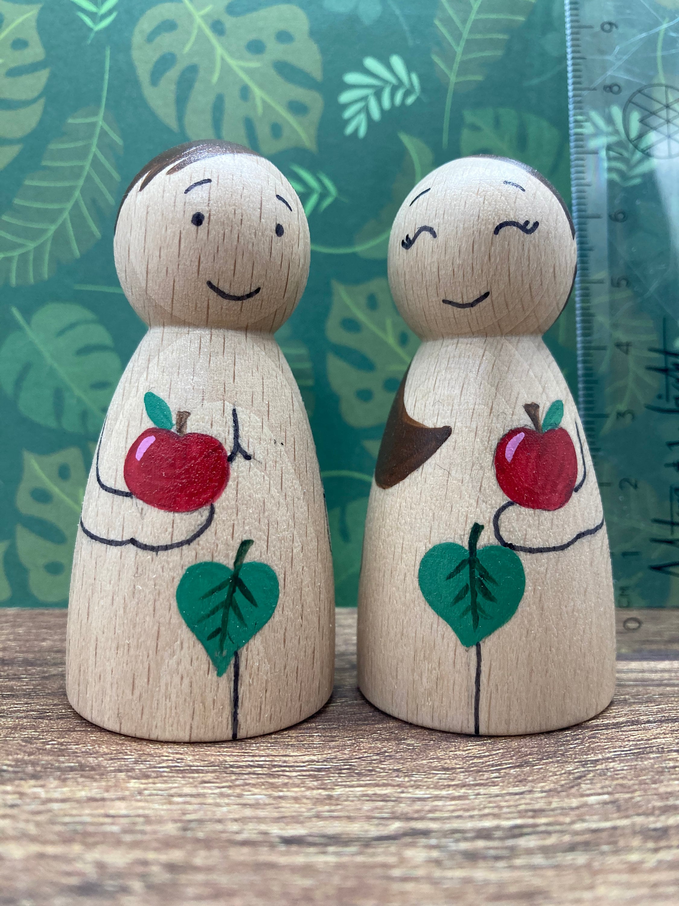 Adam and Eve Peg Dolls, Bible Stories, Christian Peg Dolls, World ...