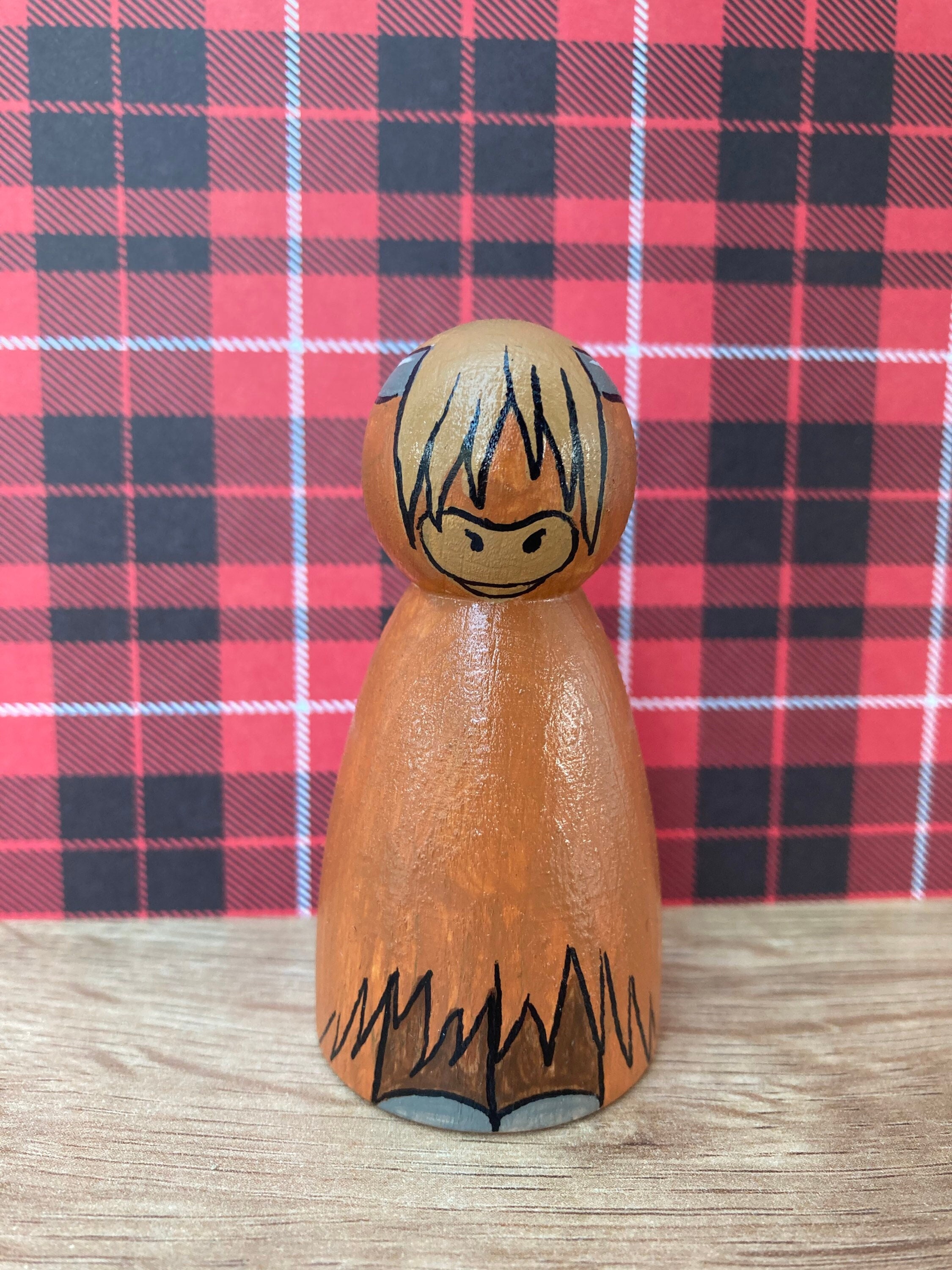 Highland Cow Peg Doll, Farm Animal Toys, Highland Coo, Gift for ...