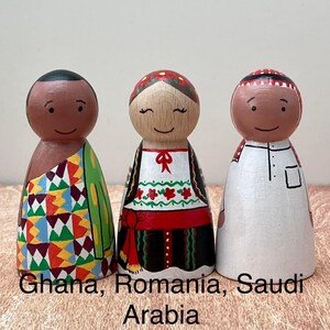 Multicultural Peg Dolls, International Traditional Costumes ...