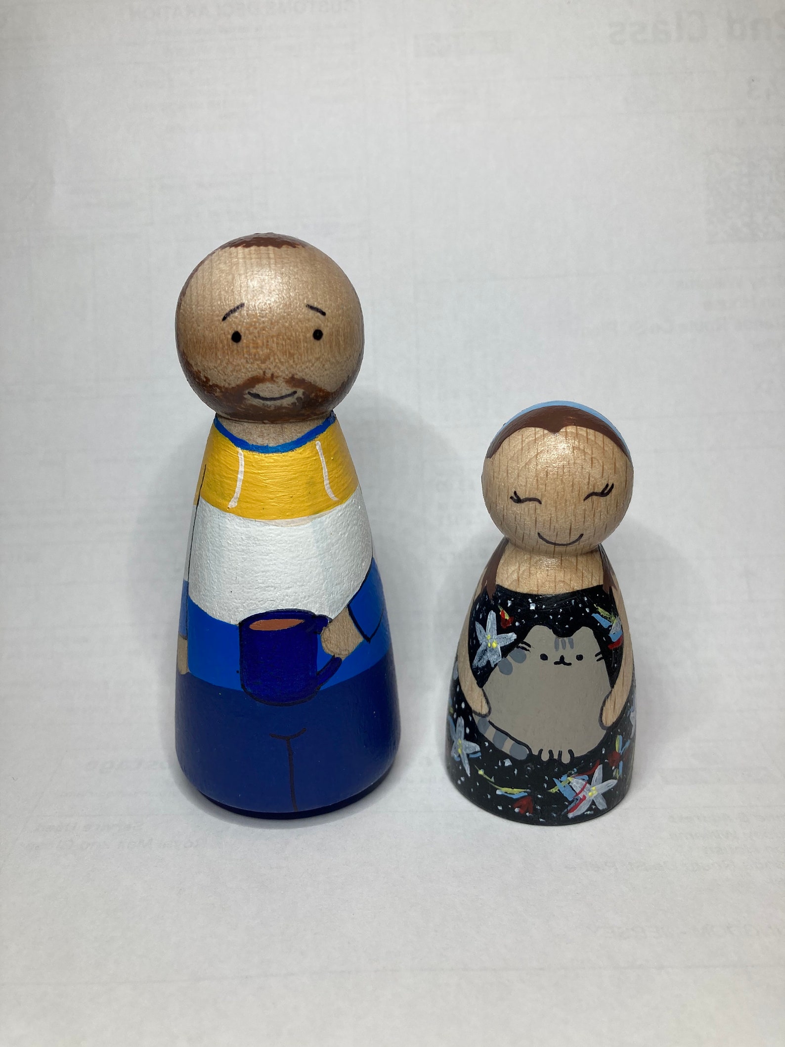 Custom Family Peg Doll, Personalised Gift, Stocking Filler, Pretend ...