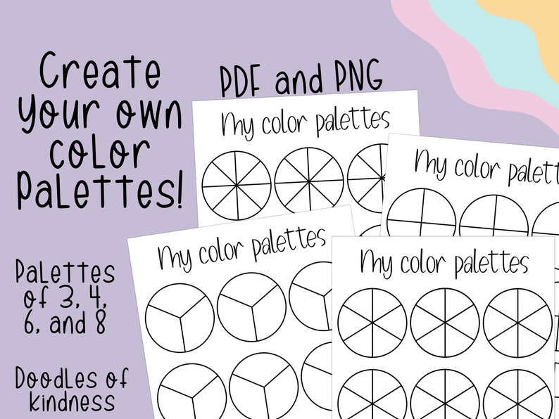 Create Your Own Color Palette Template Color Swatch Template - Etsy