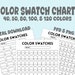 Color Swatch Chart Color Swatch Template DIY Color Swatch Marker ...
