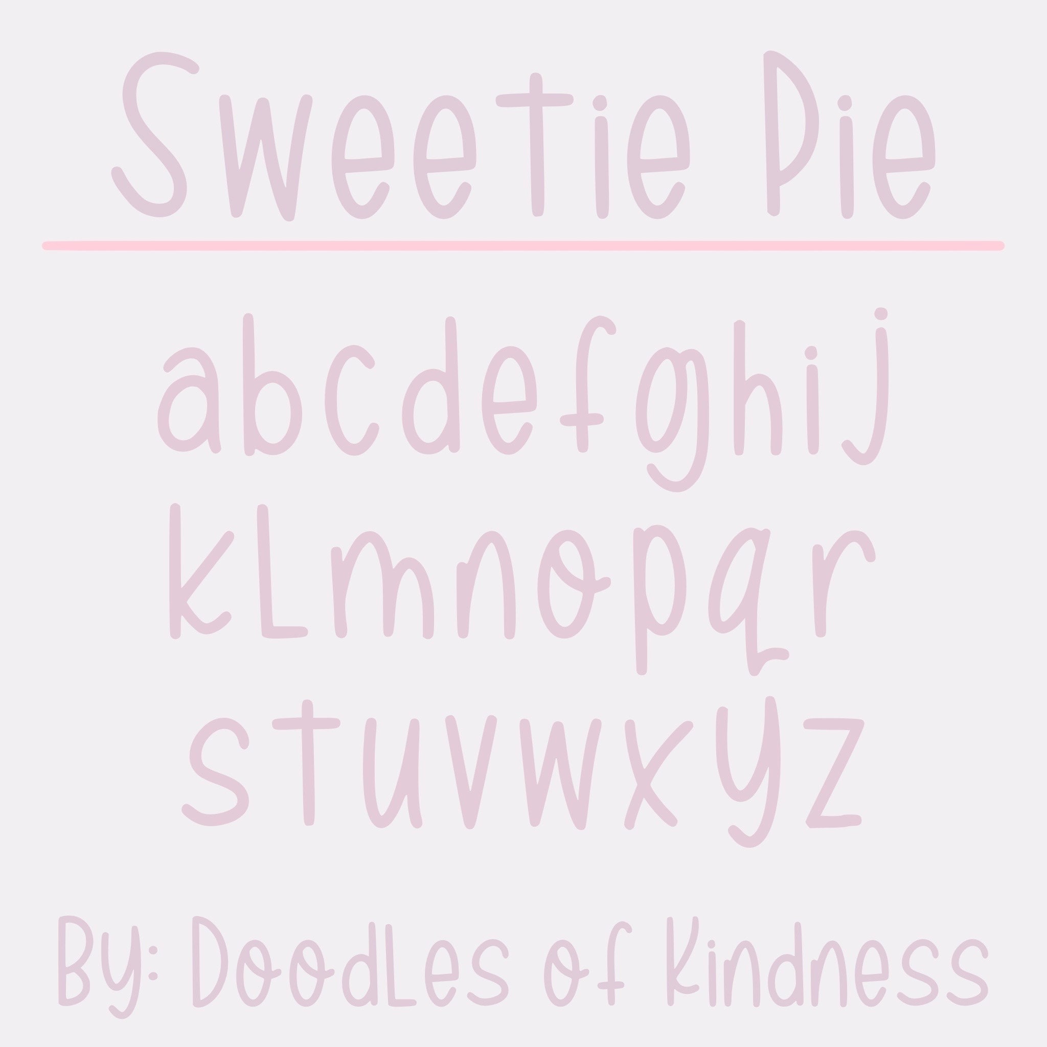 Sweetie Pie Font for Procreate Handwritten Font Cute Font - Etsy