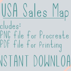 United States Sales Map | US Sales Map Tracker | Sales Tracker | Etsy ...