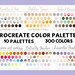 Procreate Color Palette Bundle 10 Color Palettes 300 Colors Color ...