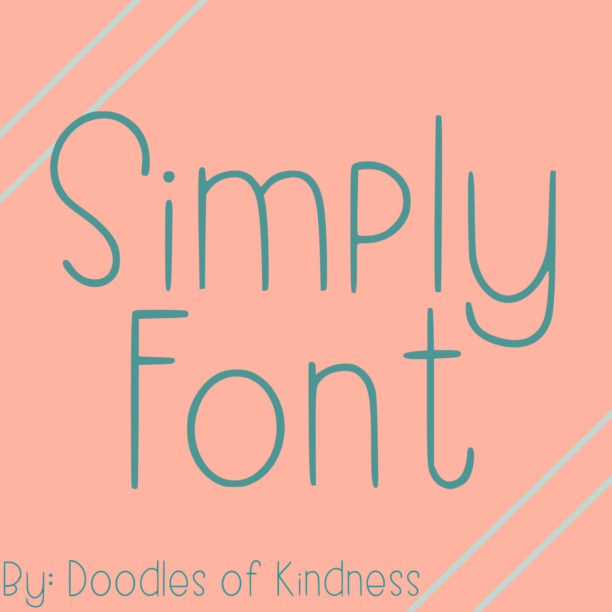 Simply Font for Procreate Thin Line Font Digital - Etsy