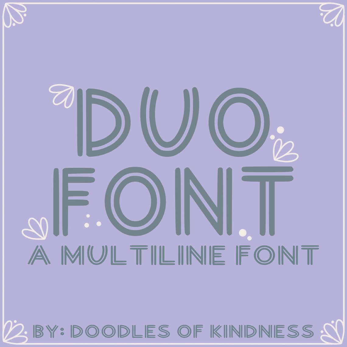 Duo Font | Multiline Font for Procreate | Line Font | Round Font ...