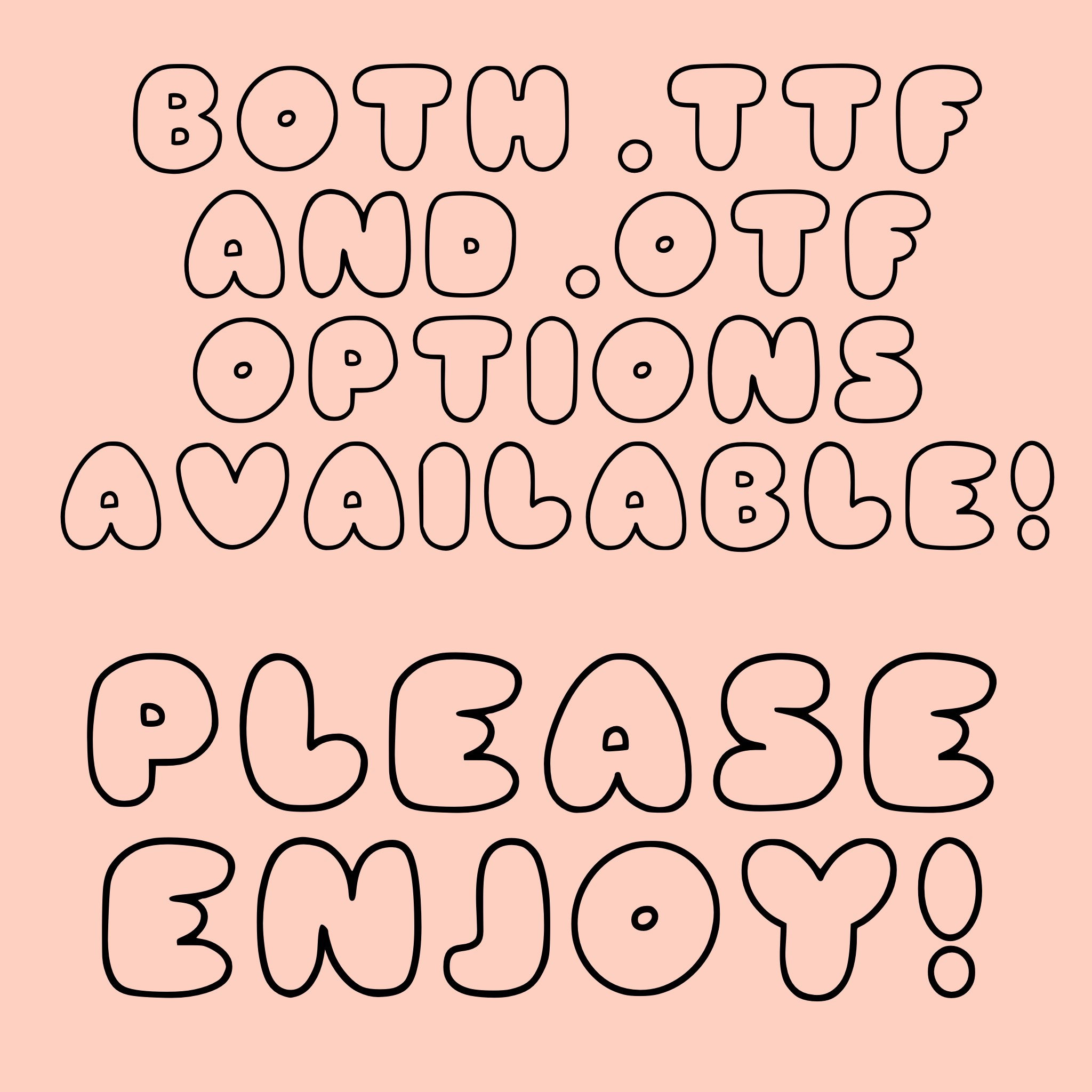 Bubbly Font for Procreate Bubble Letters Bubble Outline - Etsy