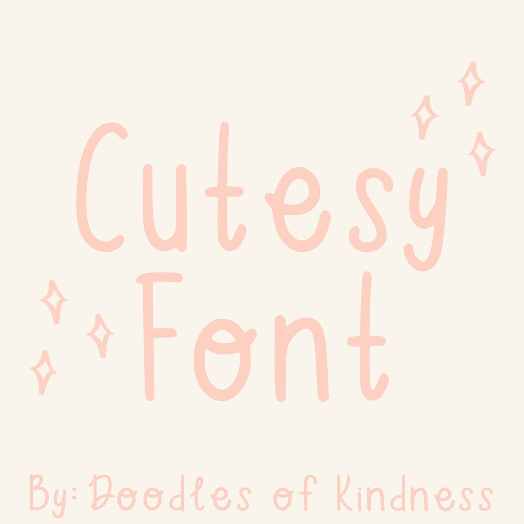 Cutesy Font for Procreate by Doodles of Kindness - Etsy