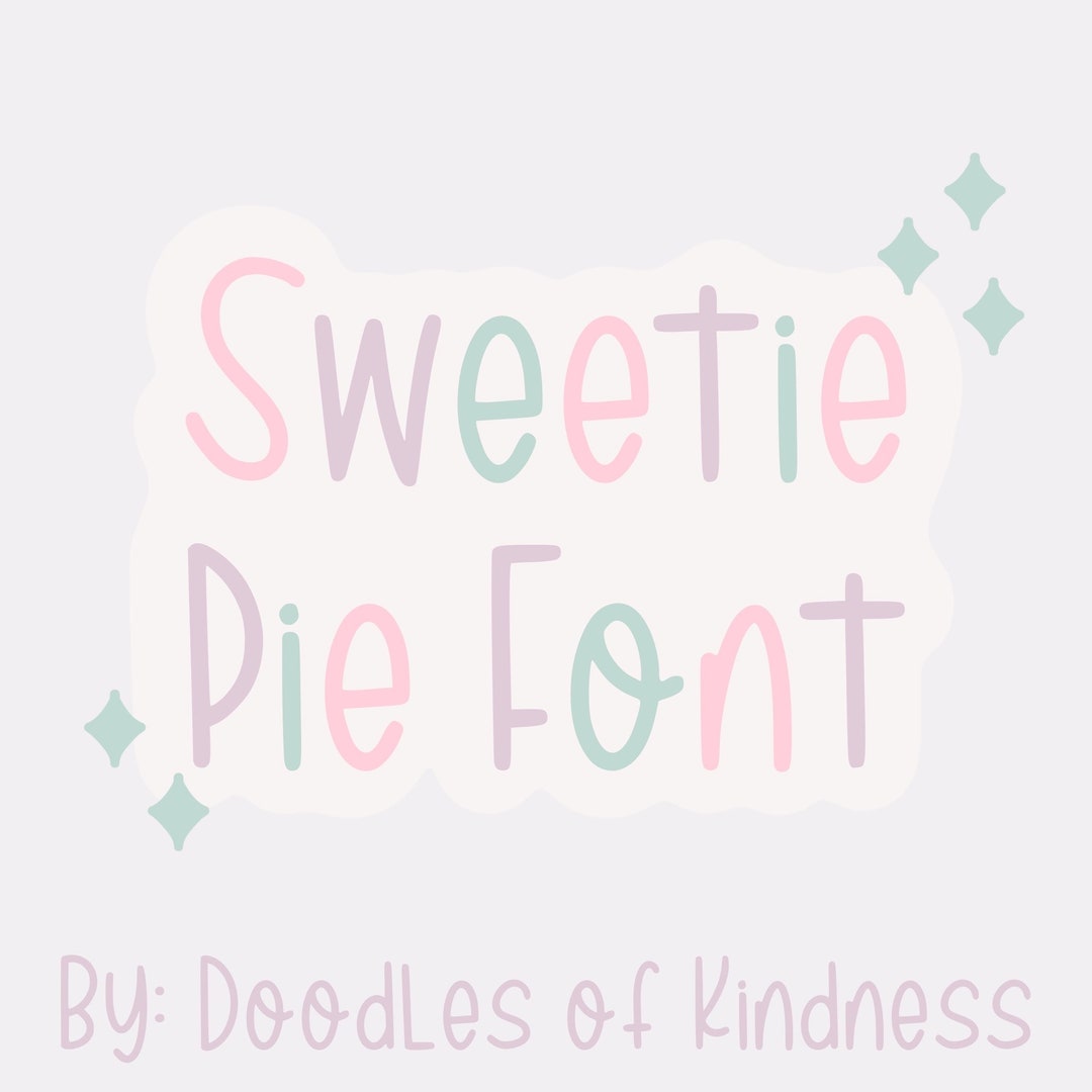 Sweetie Pie Font for Procreate | Handwritten Font | Cute Font ...