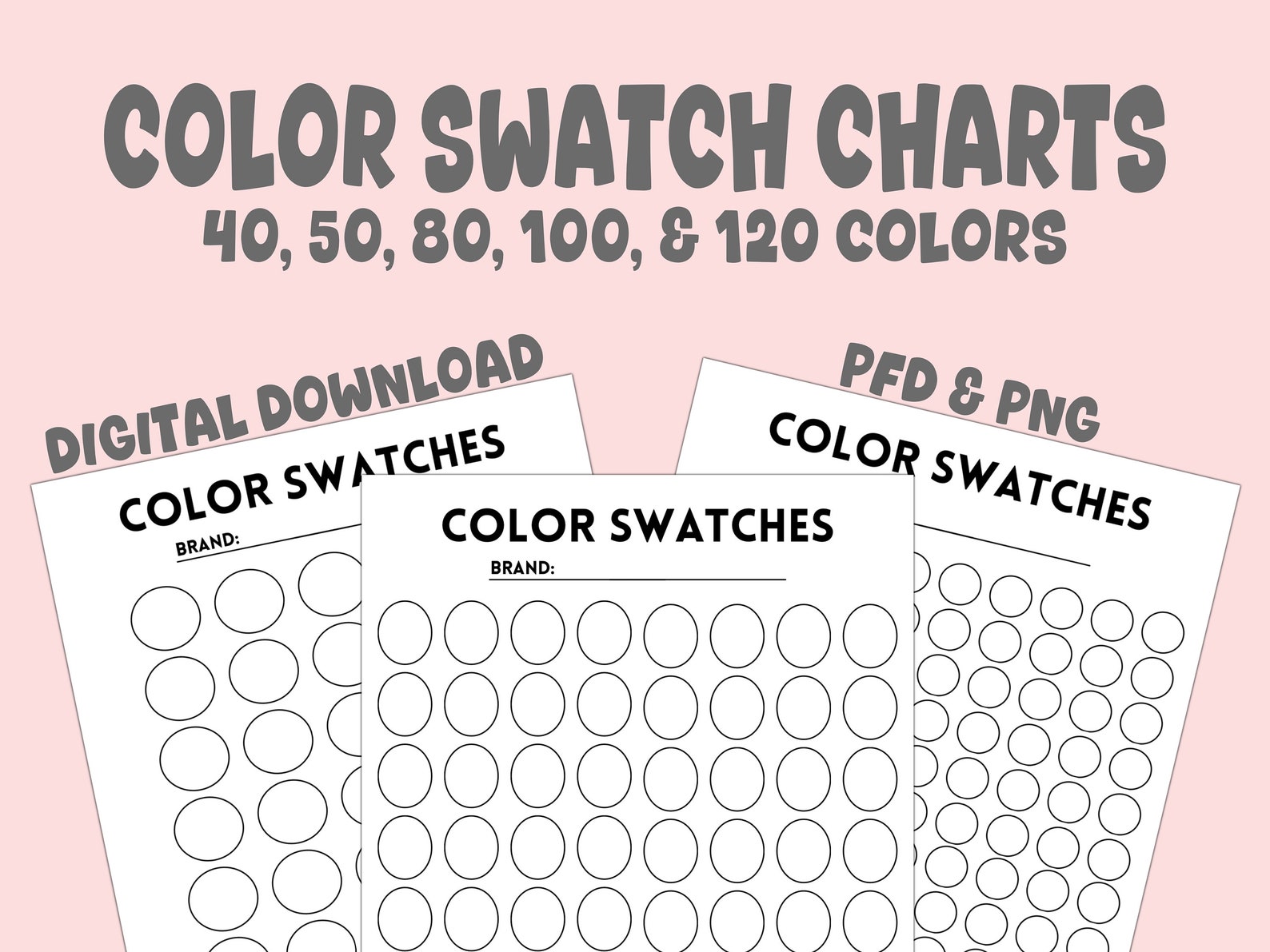 Color Swatch Chart | Color Swatch Template | DIY Color Swatch Marker ...