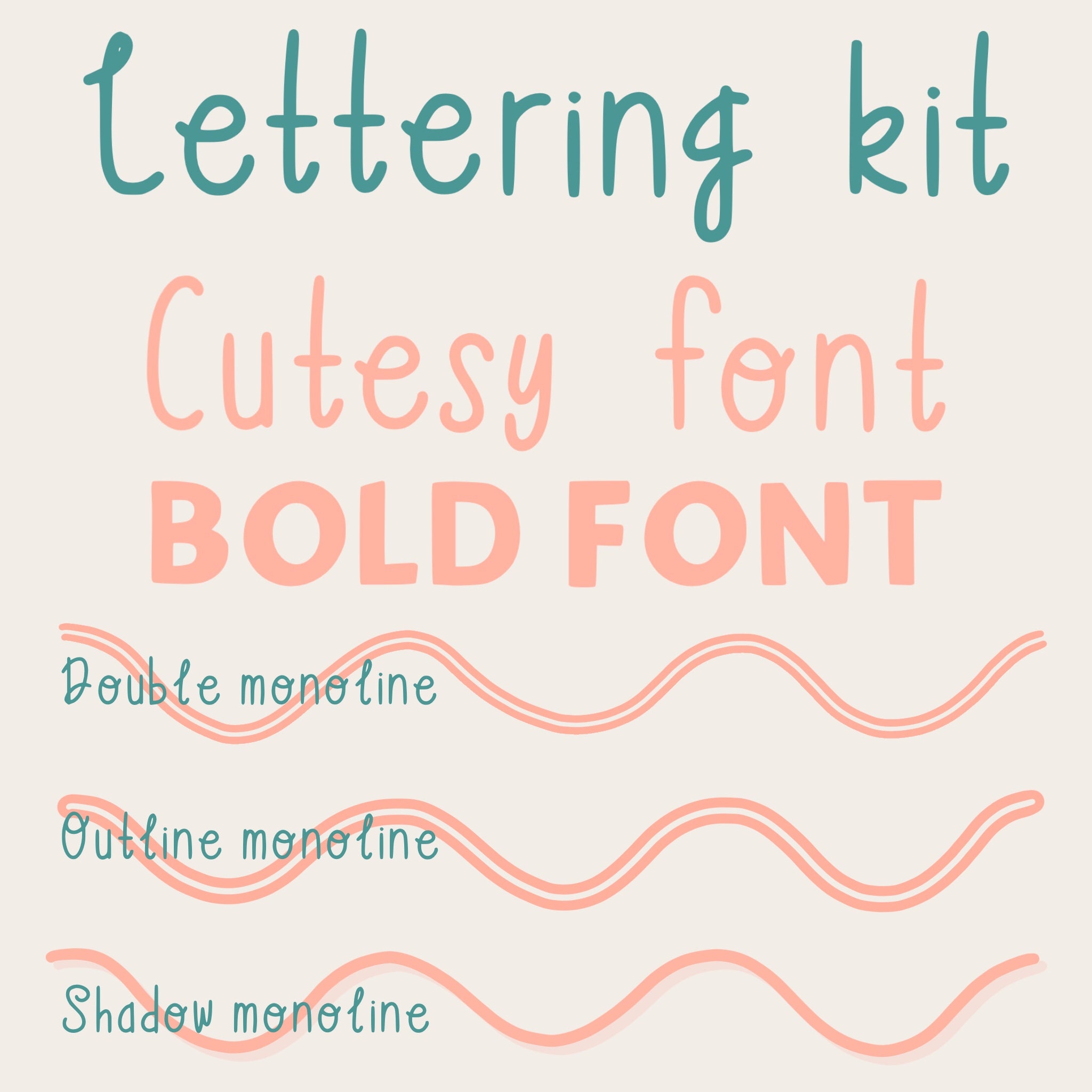 Lettering Kit for Procreate Digital Download for Beginners - Etsy