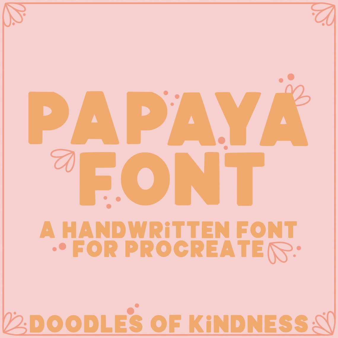 Papaya Font Handwritten Font Teacher Font Bold Font - Etsy